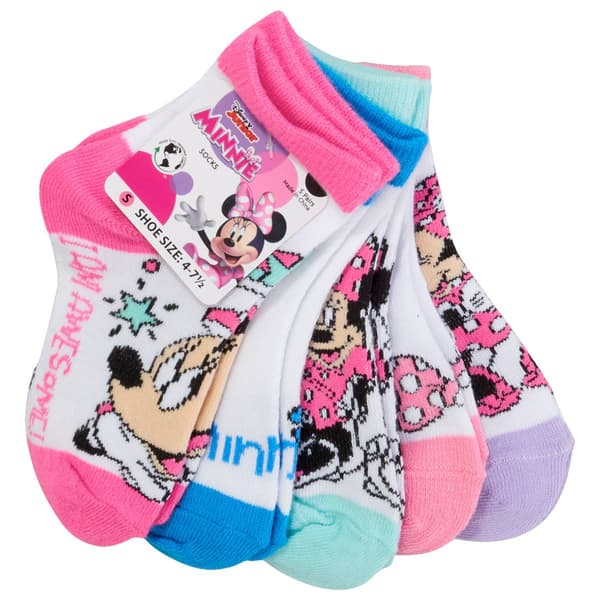Toddler Girl Disney Junior 5pk. Minnie Mouse Mid Crew Socks - Boscov's