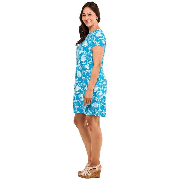 Womens Harlow & Rose Short Sleeve Floral Swing Shift Dress - Boscov's