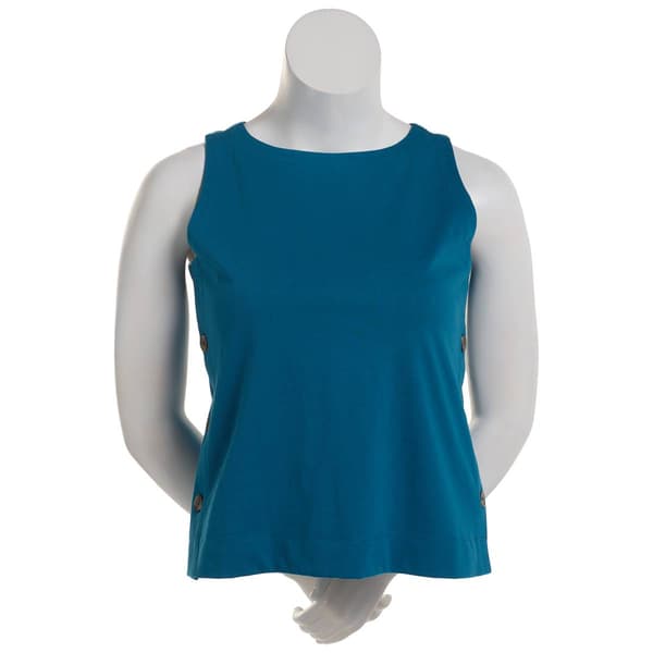 Petite Preswick & Moore® Solid Side Button Tank Top - Boscov's