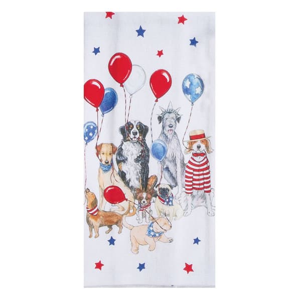 Kay Dee Patriotic Dogs with Balloons Dual Purpose Kitchen Towel - Boscov's