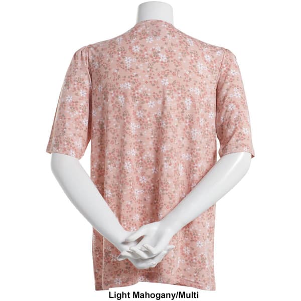 Plus Size Architect® Mini Floral Elbow Puff Sleeve Tee - Boscov's