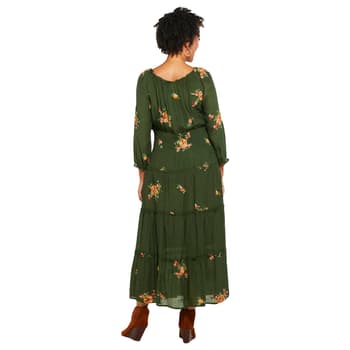 Womens Figueroa & Flower Embroidered Tier Hem Maxi Dress - Boscov's