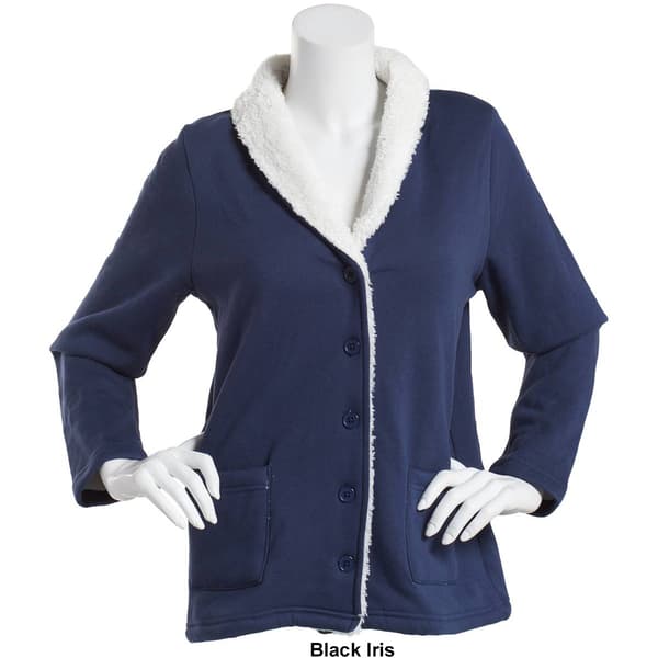 Womens Bonnie Evans Sherpa Lined Cardigan - Boscov's