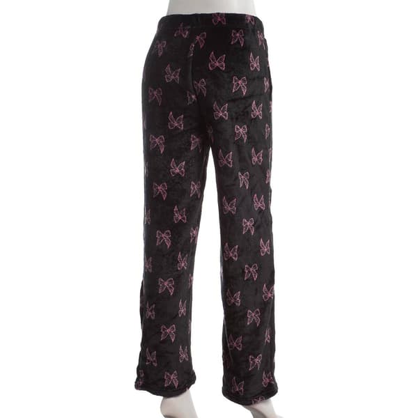 Womens Spoiled Angel Pink Bows Plush Pajama Pants - Boscov's