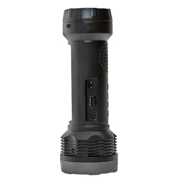 QFX Solar Flashlight w/ FM Radio External Speaker - Boscov's