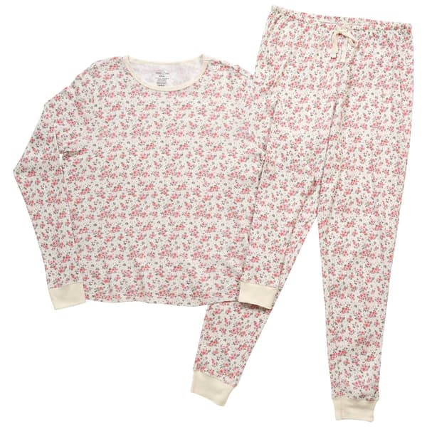 Womens Poppy & Clay Long Sleeve Floral Jogger Pajama Set - Boscov's