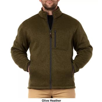Mens Smith’s Sherpa Lined Fleece Full Zip Jacket - Boscov's