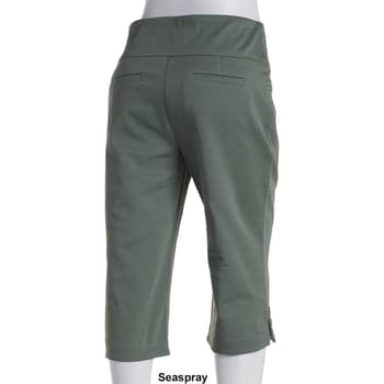 Womens Napa Valley 17in. Super Stretch Snap Detail Capri Pants - Boscov's