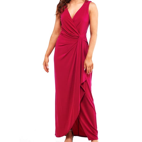Womens Connected Apparel Sleeveless Side Drape Wrap Dress - Boscov's