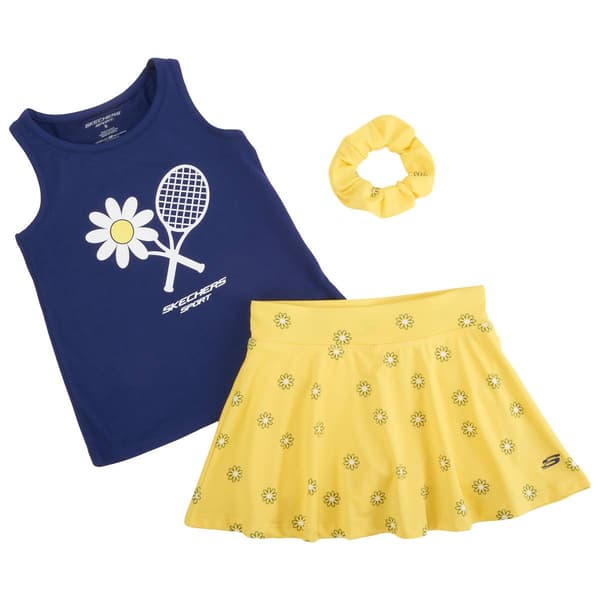 Girls (4-6x) Skechers Sport™ Tennis Tank & Daisy Skort Set - Boscov's