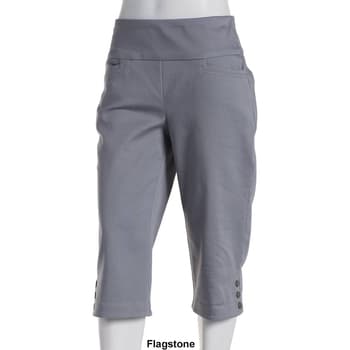 Womens Napa Valley 17in. Super Stretch Snap Detail Capri Pants - Boscov's