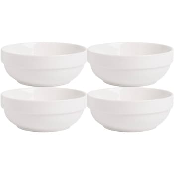 Home Essentials 6in. White Round All Purpose Bowls - Set of 4 - Boscov's