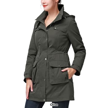 Womens BGSD Water-Resistant Hooded Zip-Out Anorak Jacket - Boscov's