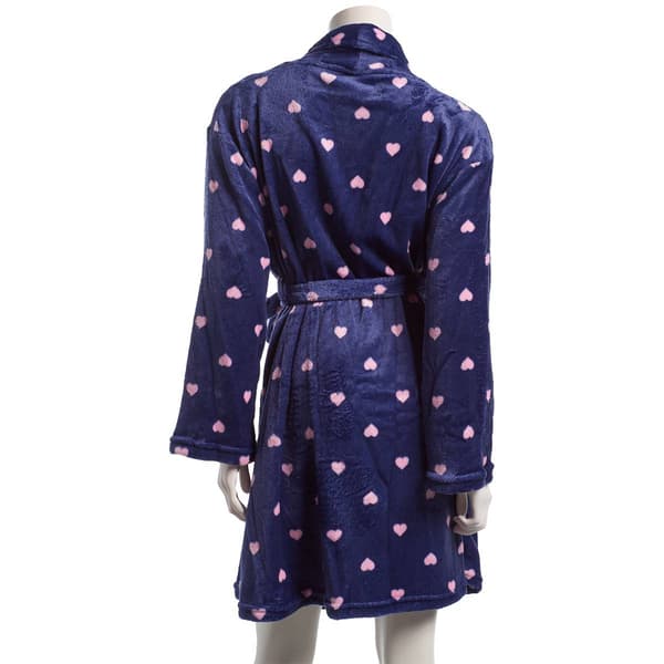 Womens Spoiled Angel Long Sleeve Hearts Plush Wrap Robe - Boscov's