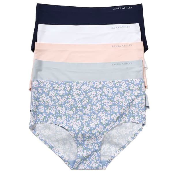 Womens Laura Ashley® 5pk Brushed Micro Brief Panties LS4063-5PKES - Boscov's