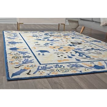 Rugs America™ Valentina Gardenia Ivory Gold Transitional Area Rug ...