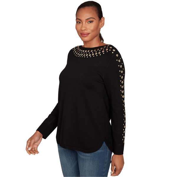 Womens Ruby Rd. Red Allure Grommet Embellishment Blouse - Boscov's