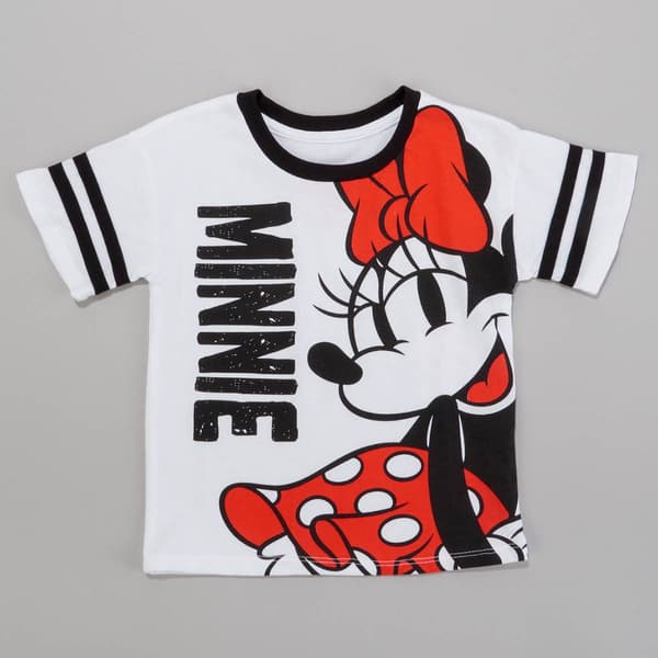 Toddler Girl Disney Junior Minnie Sport Stripe Sleeve Tee - Boscov's