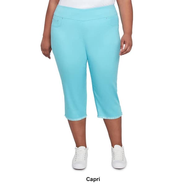Plus Size Ruby Rd. Spring Oasis Solid Denim Capri Pants - Boscov's