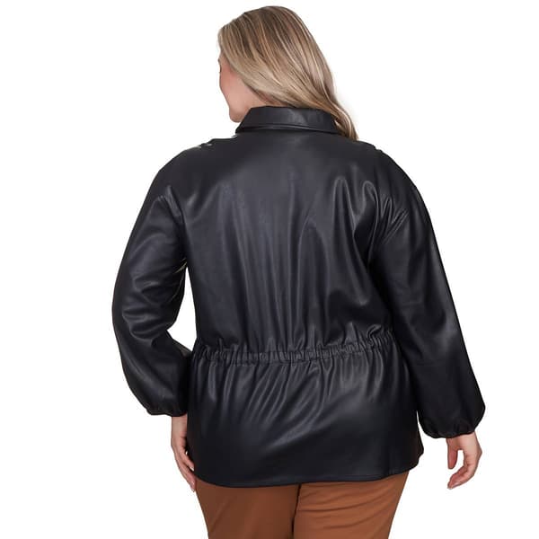 Plus Size Ruby Rd. Spot On Vegan Leather Jacket - Boscov's