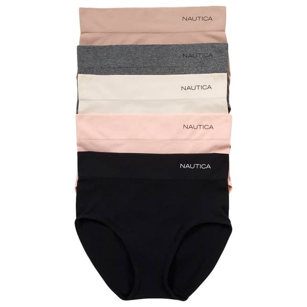 Womens Nautica 5pk. Seamless Ribbed Brief Panties NT9203-5PKAR - Boscov's