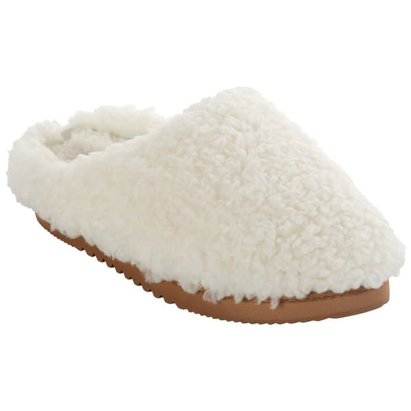 Womens Dearfoams® Fiona Teddy Clog Slippers - Boscov's