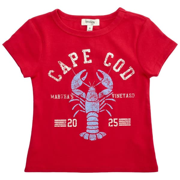 Girls (7-16) Speechless® Short Sleeve Cape Cod Lobster Tee - Boscov's