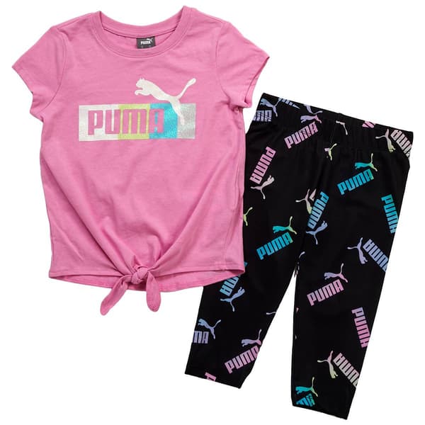Girls (4-6x) Puma® Logo Tee & Capri Leggings Set - Boscov's