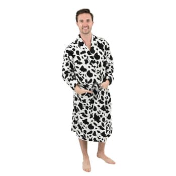 Mens Leveret Fleece Cow Robe - Boscov's