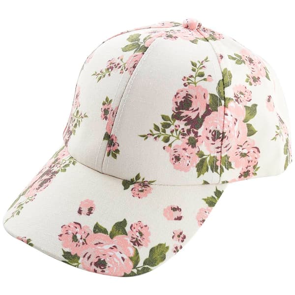 Womens Madd Hatter All Over Floral Baseball Cap - Boscov's