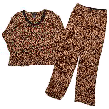 Plus Size René Rofé 3/4 Sleeve Leopard Moonlight Kiss Pajama Set - Boscov's