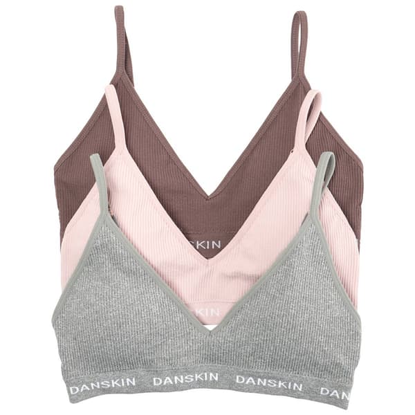 Womens Danskin 3pk. Seamless Ribbed Bralettes DS6657-3PKF - Boscov's