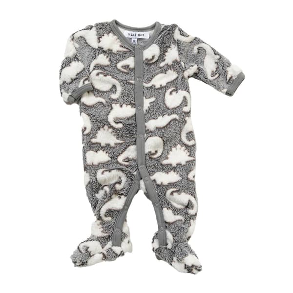 Baby Boy (NB-9M) Mini Hop Dino Embossed Fleece Sleeper - Boscov's