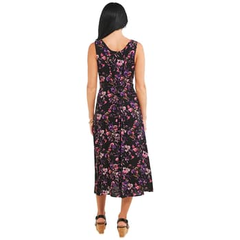 Womens Connected Apparel Sleeveless Lace Back Floral Midi Dress - Boscov's
