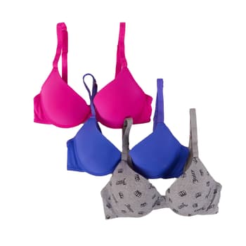 Juniors Juicy Couture 3pk. Molded Push Up Bra JC4603-3PKAP - Boscov's