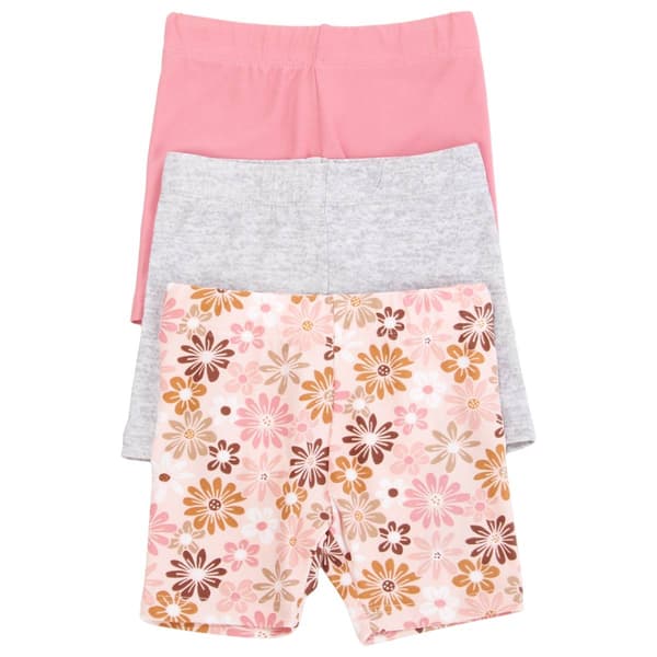 Toddler Girl Star Ride® 3pk. Floral/Marled/Solid Bike Shorts - Boscov's