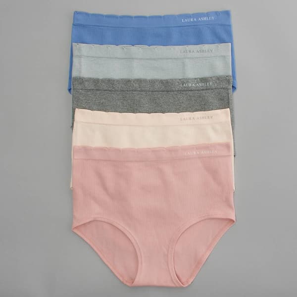 Womens Laura Ashley® 5pk. Seamless Brief Panties - LS3709-5PKX - Boscov's