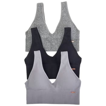 Womens Danskin 3pk. Rib Seamless Longline Bralette DS6232-3PKD - Boscov's