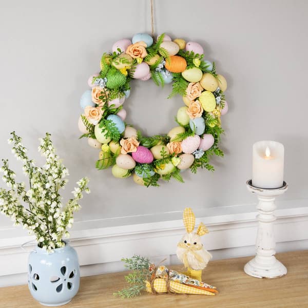 Northlight Seasonal Artificial Floral Easter Egg Spring Wreath - Boscov's