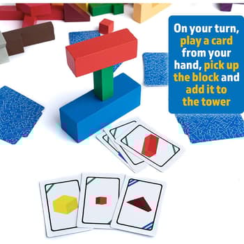 Azure House Games Build Up Block Stacking Game - Boscov's