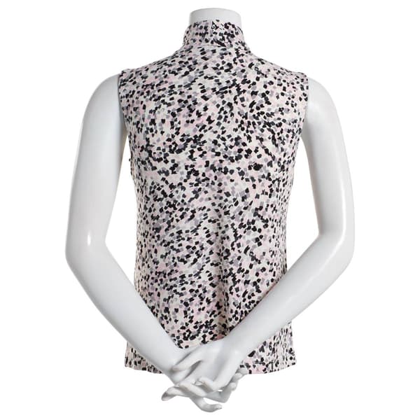 Petite Kasper Sleeveless Multicolored Dot Knot Front Blouse - Boscov's