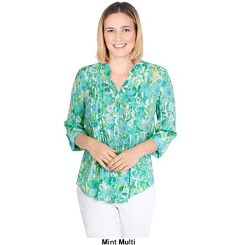 Womens Ruby Rd. Wovens Floral Casual Button Down Blouse - Boscov's