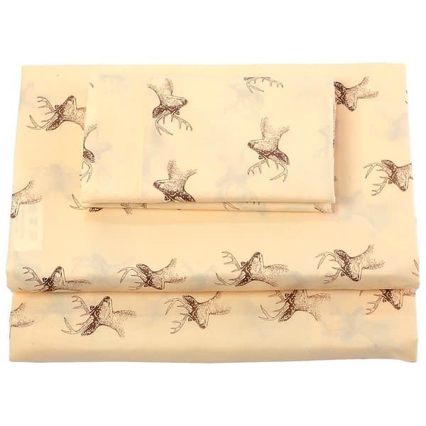 Ashley Cooper Bedding Essentials Deer Head Microfiber Sheet Set - Boscov's