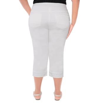 Plus Size Ruby Rd. Isla Verde Stretch Denim Capri Pants - Boscov's