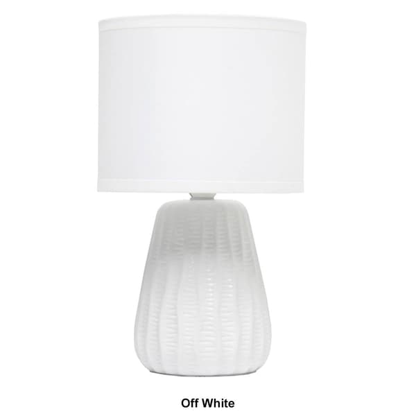 Simple Designs 11in. Modern Ceramic Texture Table Lamp - Boscov's