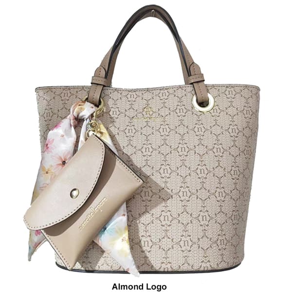 Nanette Lepore Logo Gianna Satchel w/ Card Case & Scarf - Boscov's