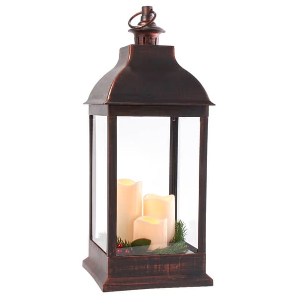 Decorative Lantern w/ 3 LED Candles - Boscov's