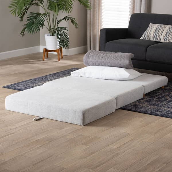 Baxton Studio Sabriel Modern Fabric Convertible Sleeper Ottoman - Boscov's