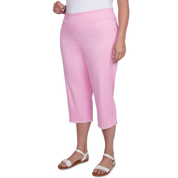 Plus Size Ruby Rd. Spring Oasis Solid Denim Capri Pants - Boscov's