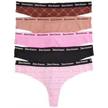 Juniors Juicy Couture 5pk. Raw Edge Thong Panties JC8239-5PKDW - Boscov's